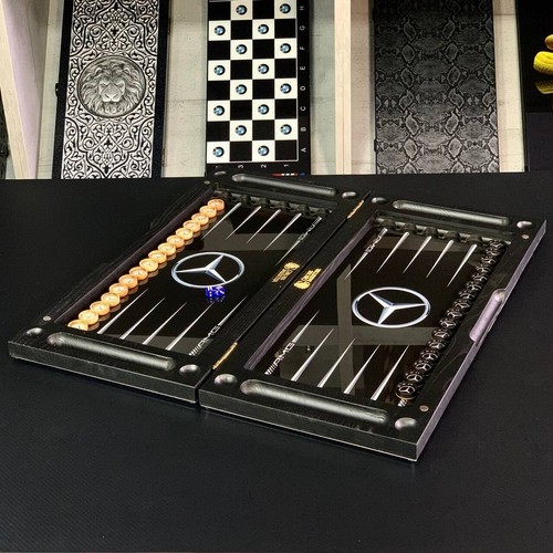 Large Luxury Glass & Wood Backgammon Set – Custom Handmade Game Board ...