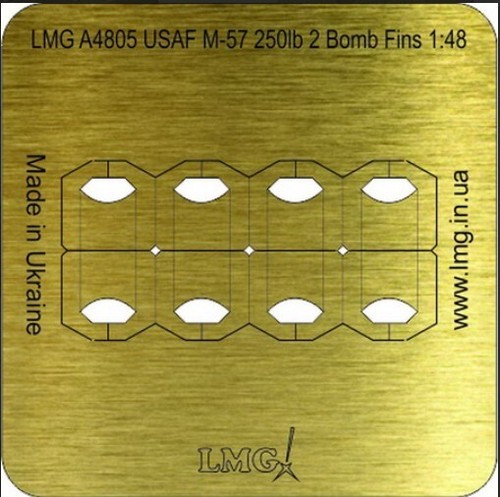 LMG BA-48010 1:48 USAF 250lb M-57 2 Bomb Fins thickness 0,2mm | eBay