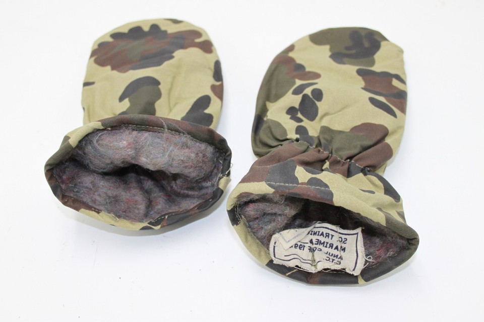 Romanian Army Military Camo Cold Weather Gloves Mittens Lined Fleck ...