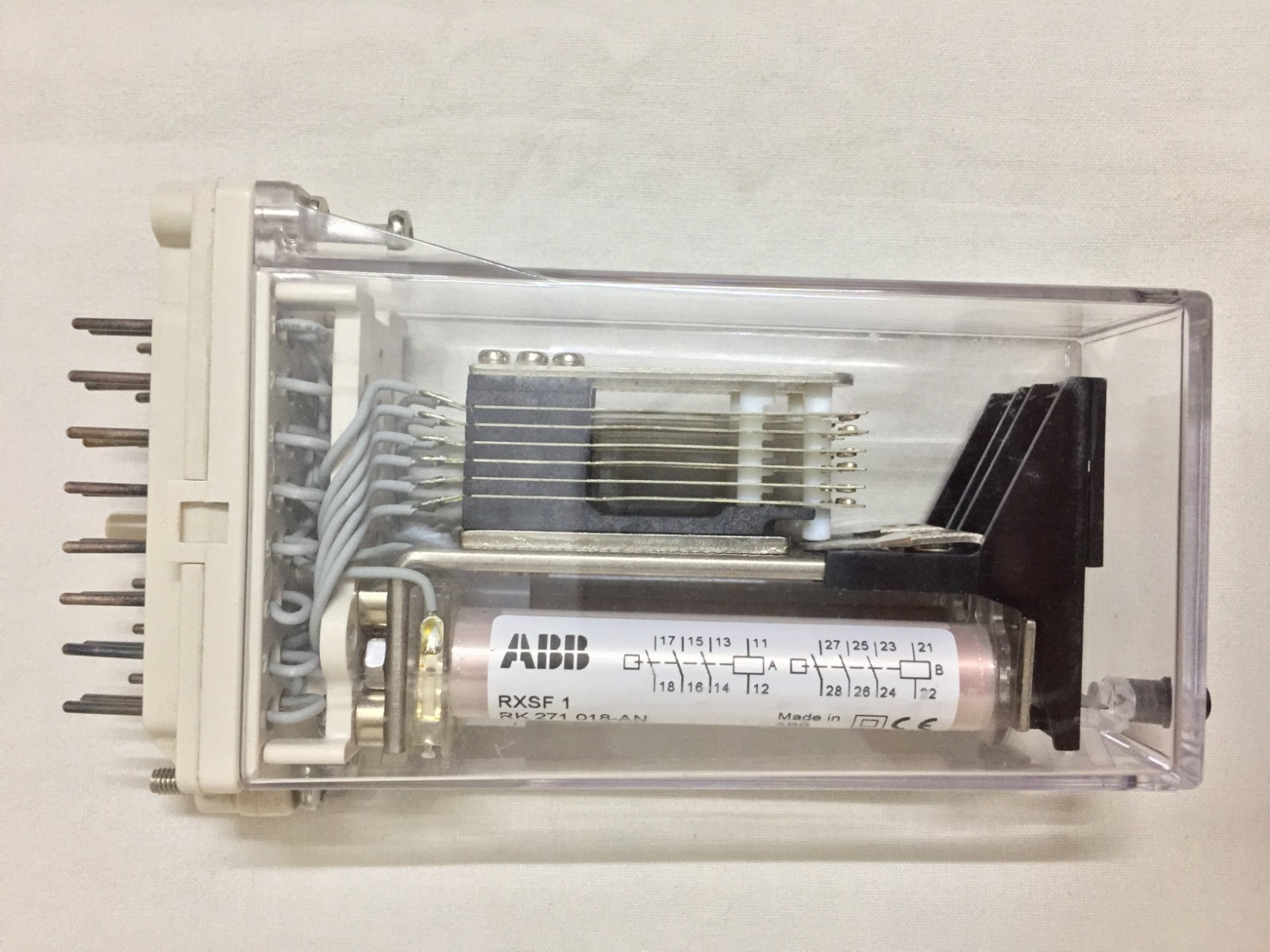 ABB RXSF1 RK271018-AN Auxiliary Relay RK 271 018-AN Industrial Control ...