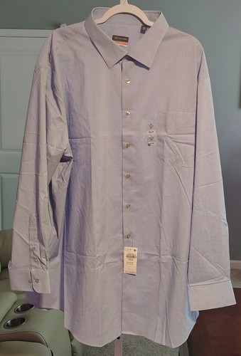 Van Heusen Stain Shield Tall Fit Stretch Fabric Dress Shirt 20 35/36 | eBay