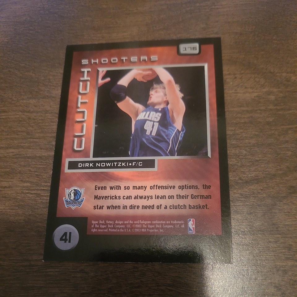 Nice 2003 04 Upper Deck Victory Dork Nowitzki Foil #176 | eBay