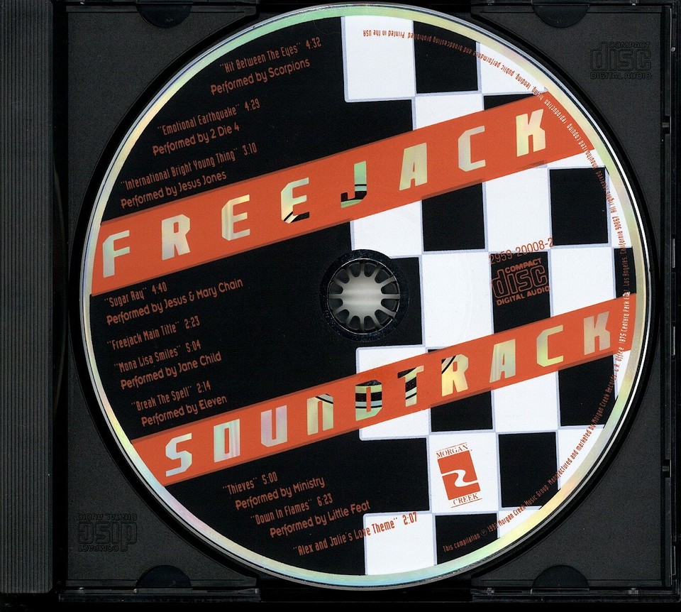 Freejack Soundtrack CD (1992) Scorpions, Jane Child, Ministry, Jesus ...