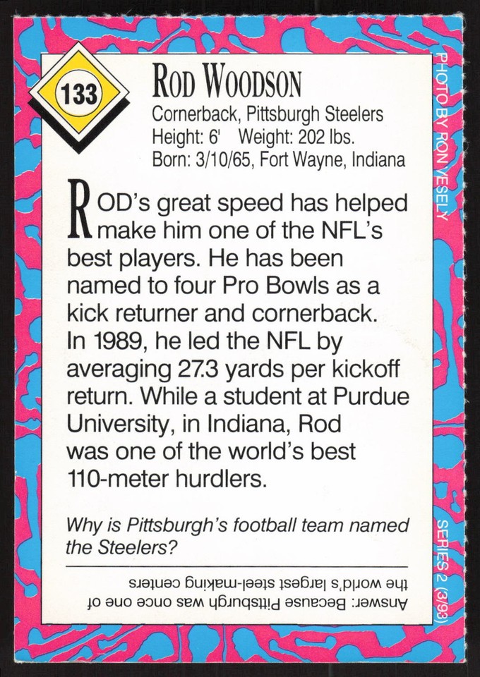 1993 Sports Illustrated for Kids #133 Rod Woodson | eBay