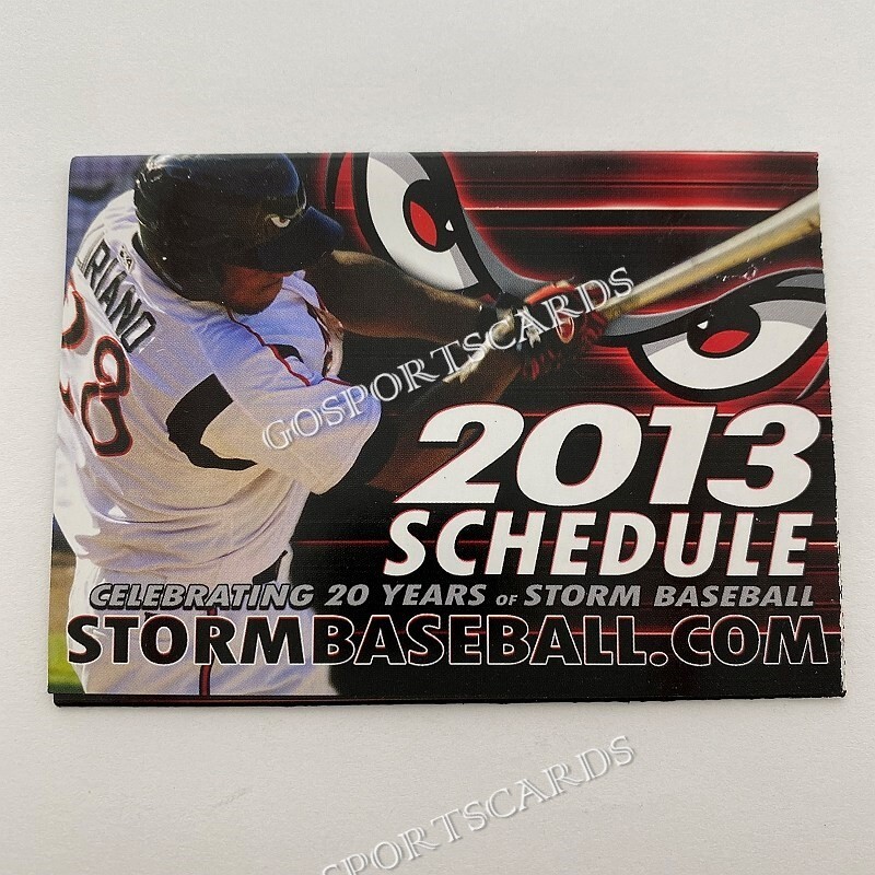 2013 Lake Elsinore Storm Pocket Schedule Padres Minor Baseball 10 Rymer ...