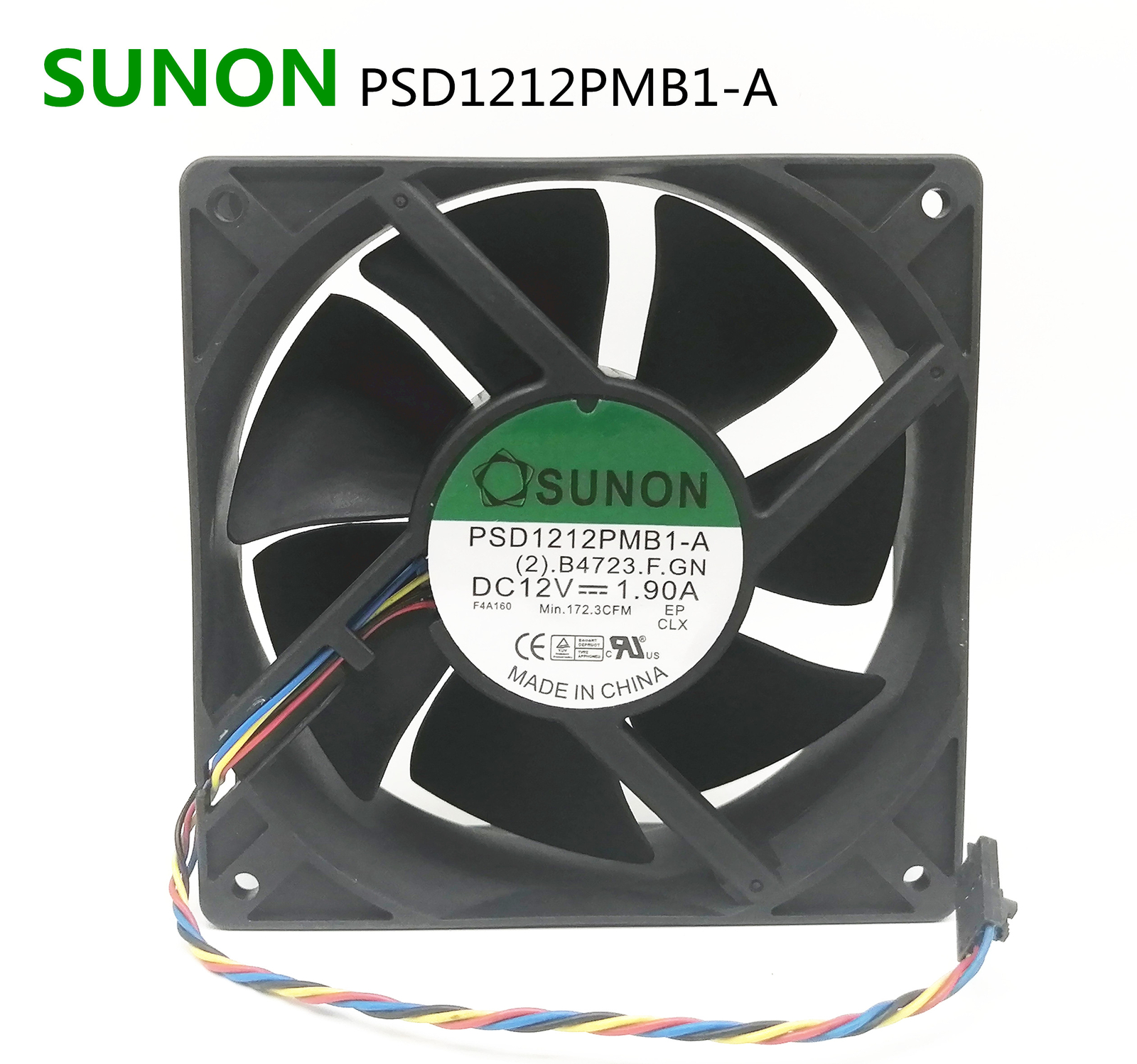 SUNON PSD1212PMB1-A 12038 12V 15.5W 12CM High Wind Volume 4-wire ...