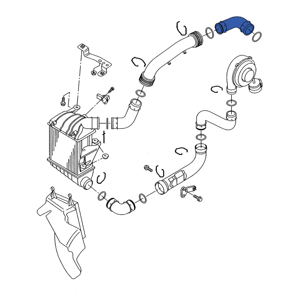 Sleeve Intercooler Turbo Hose For Skoda Fabia Seat Ibiza Cordoba ...