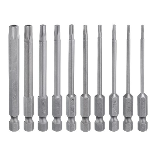 10pcs Torx Screwdriver Bit Set TT6-TT40 3" Length Magnetic 6 Point ...