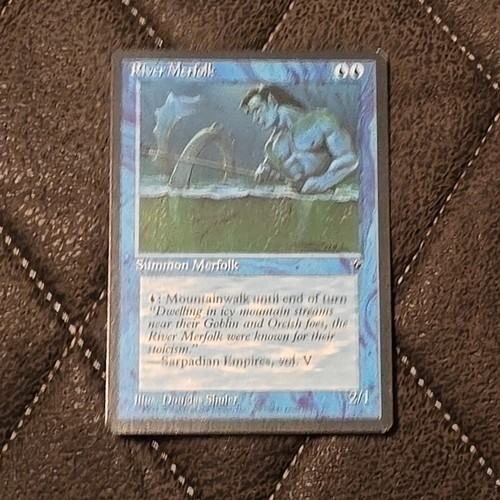 River Merfolk Vintage 1994 MTG Blue Creature Magic Fallen Empires Card ...