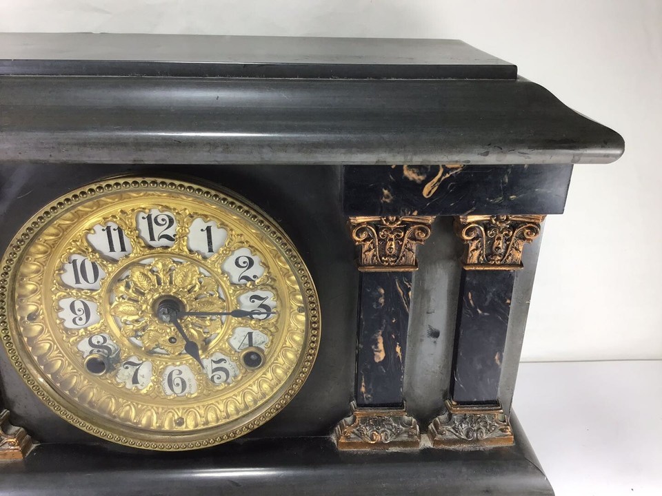 AA45 Antique 1880 DC Seth CCON003 Thomas Ornate Mantle Clock - Set of 1 ...