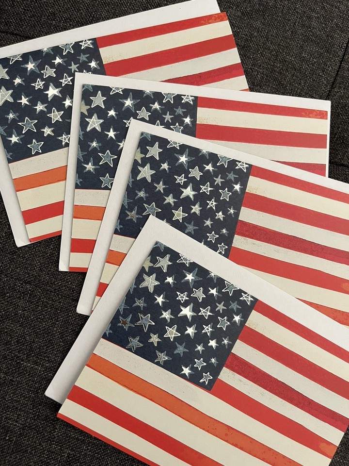 Hallmark American Flag Cards Blank Note Stationary Cards Patriotic USA ...
