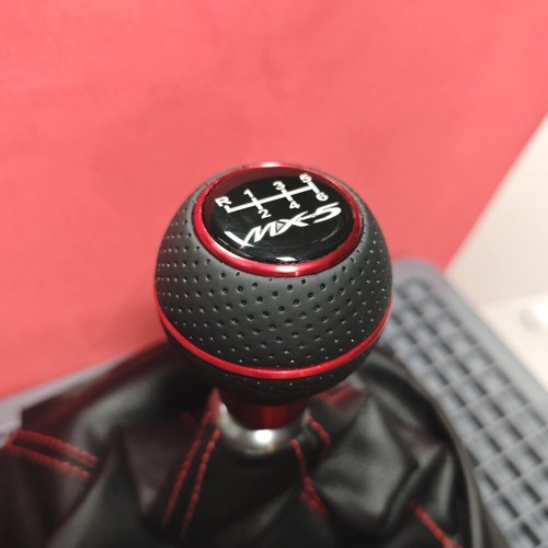 MS RED LEATHER 6SP SHIFT GEAR KNOB for MAZDA MX5 MX-5 MIATA SPORT NC ND ...