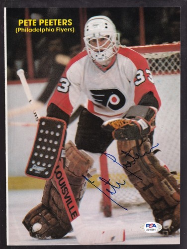 Pete Peeters Autographed 8x11 Magazine Photo Philadelphia Flyers PSA ...