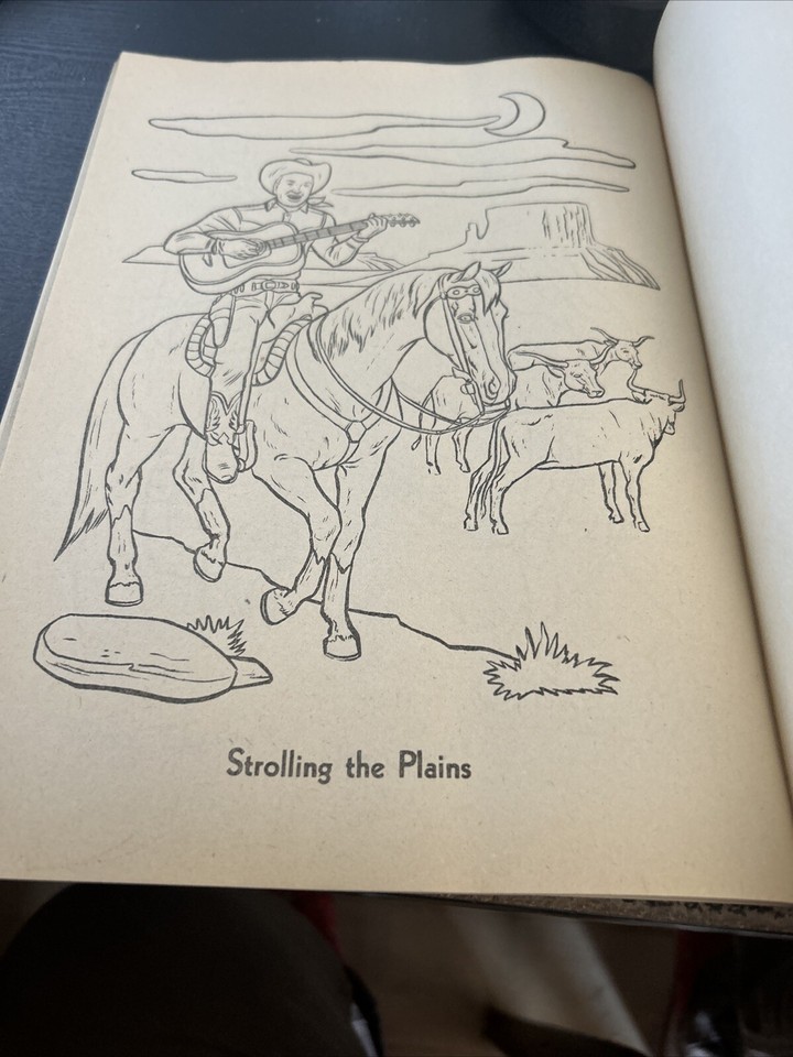 GENE AUTRY COWBOY WESTERN COLOR COLORING BOOK by WHITMAN 1975 UNUSED ...