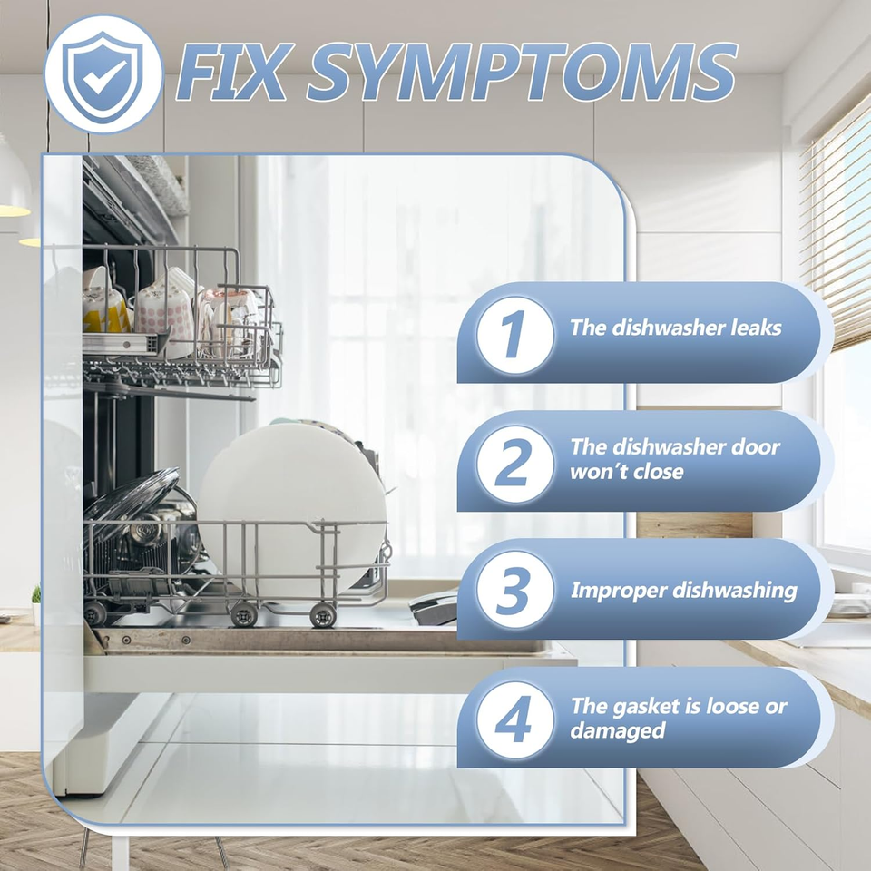 Dishwasher Door Gasket Seal WD08X10057 WD8X227 WD8X228 for GE Kenmore ...