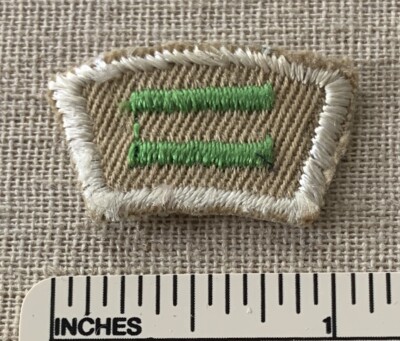 Vintage GREEN BAR Boy Scout Camp Segment PATCH Rocker BSA Leadership ...