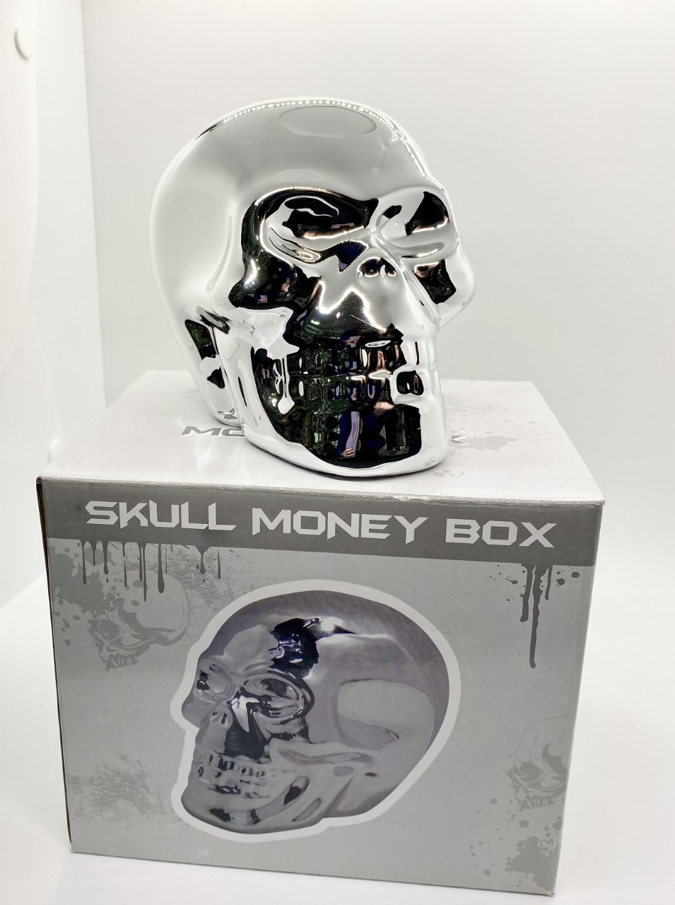 NEW Small Silver Skull Money Banks Bankie in Gift Box | eBay UK