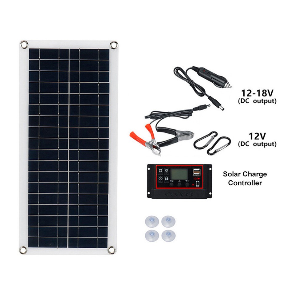 1000 Watts Solar Panel Kit 100A 12V Battery Charger w/ Controller ...