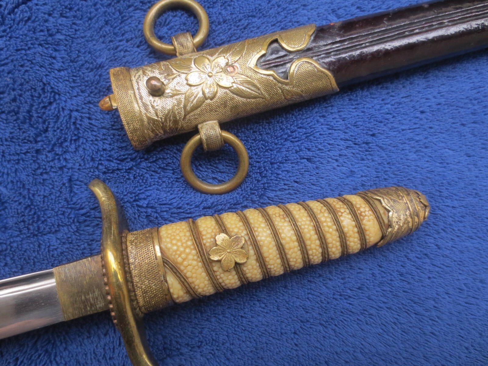 ORIGINAL EARLY WW2 JAPANESE IMPERIAL NAVY DAGGER AND SCABBARD EXCELLENT ...