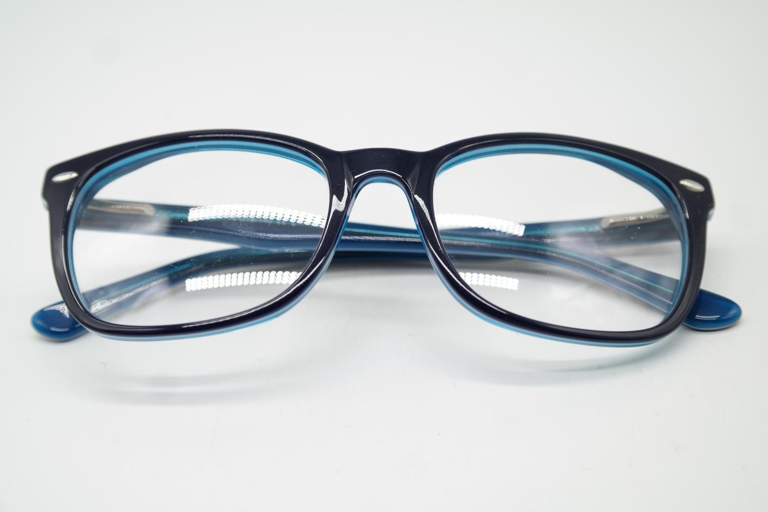 Brille A 89F Blau Silber Oval Brillengestell eyeglasses Neu | eBay.de