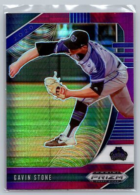 2020 Panini Prizm Draft Picks #PDP159 Gavin Stone Hyper Red and Purple ...