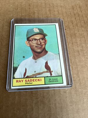 1961 Topps Ray Sadecki RC #32 St Louis Cardinals Vintage Baseball Card ...