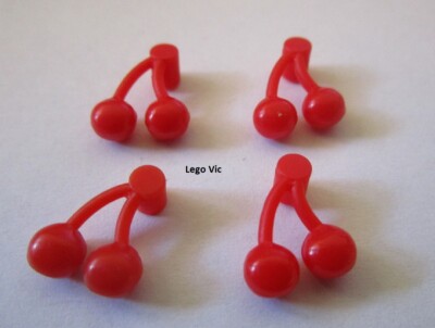 Lego 22667 x4 Cherries Red Cerise Rouge Friends Belville Scala City MOC ...