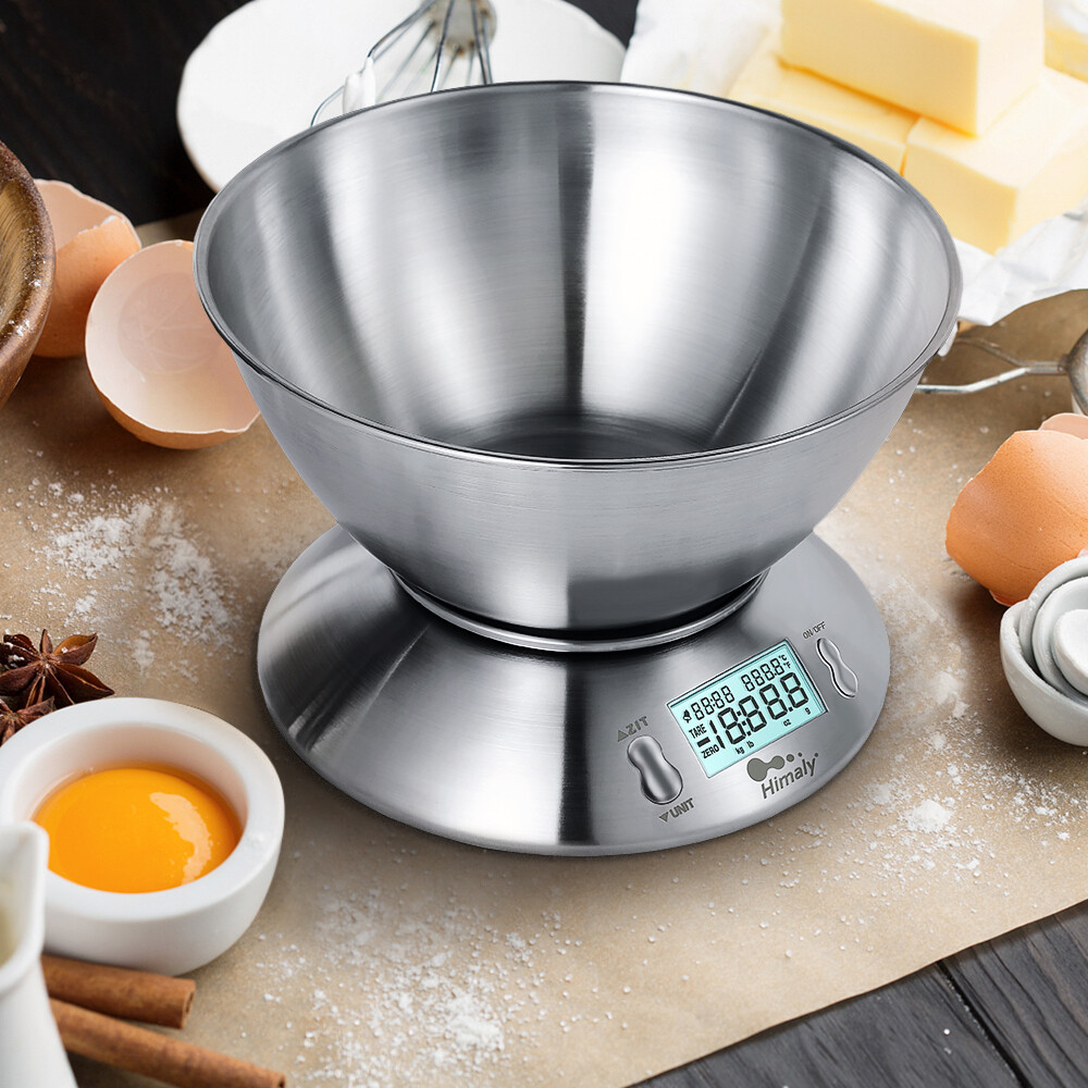 5kg Electronic Digital Kitchen Scale Weighing Food With Bowl Baking ...