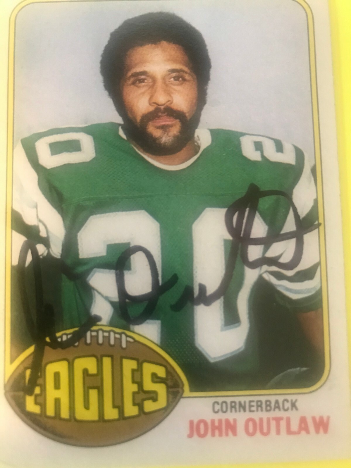 SIGNED JOHN OUTLAW 1976 TOPPS FOOTBALL CARD AUTOGRAPH EAGLES | eBay