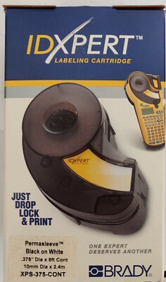 Brady IDXpert XPS-375-CONT .375" Permasleeve shrink tubing labels, New ...
