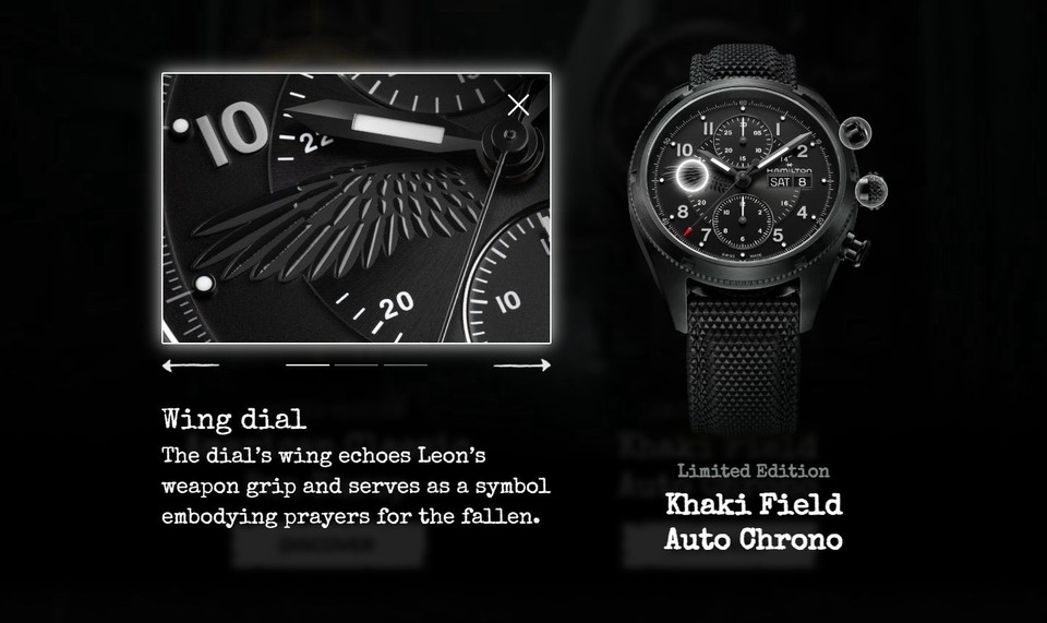 HAMILTON Resident Evil Requiem Leon Khaki Field Auto Chrono Watch ...