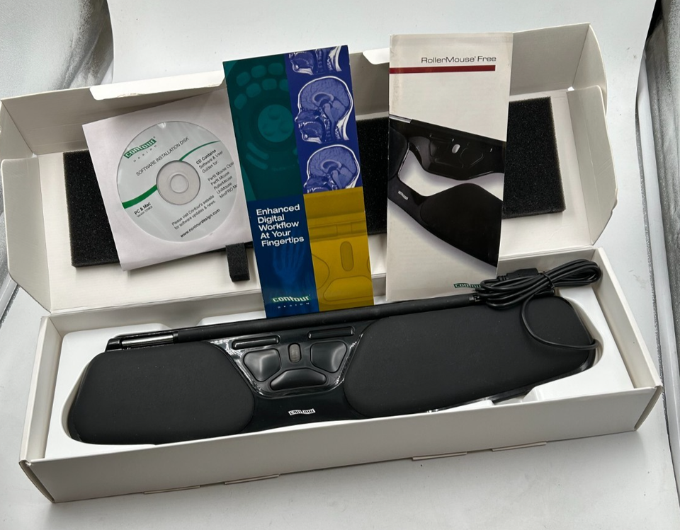 Contour Design RollerMouse FREE Wired Ergonomic Mouse - Black | eBay