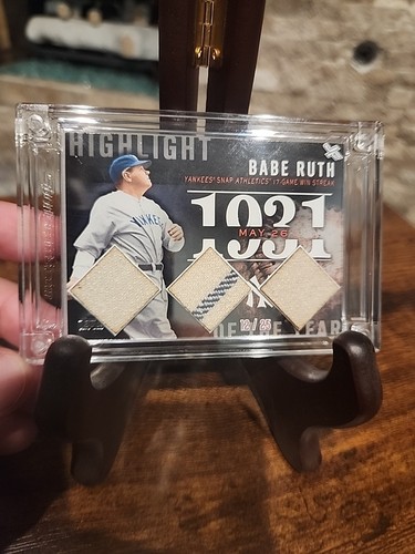 Babe Ruth Jersey Fusion TRIPLE Patch PLAYER WORN /25 | eBay