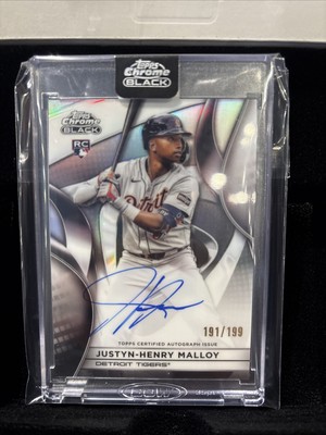 2025 Topps Chrome Black Justin-Henry Malloy Auto /199 | eBay