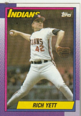 FREE SHIPPING-MINT-1990 Topps #689 Rich Yett Indians PLUS BONUS CARDS ...