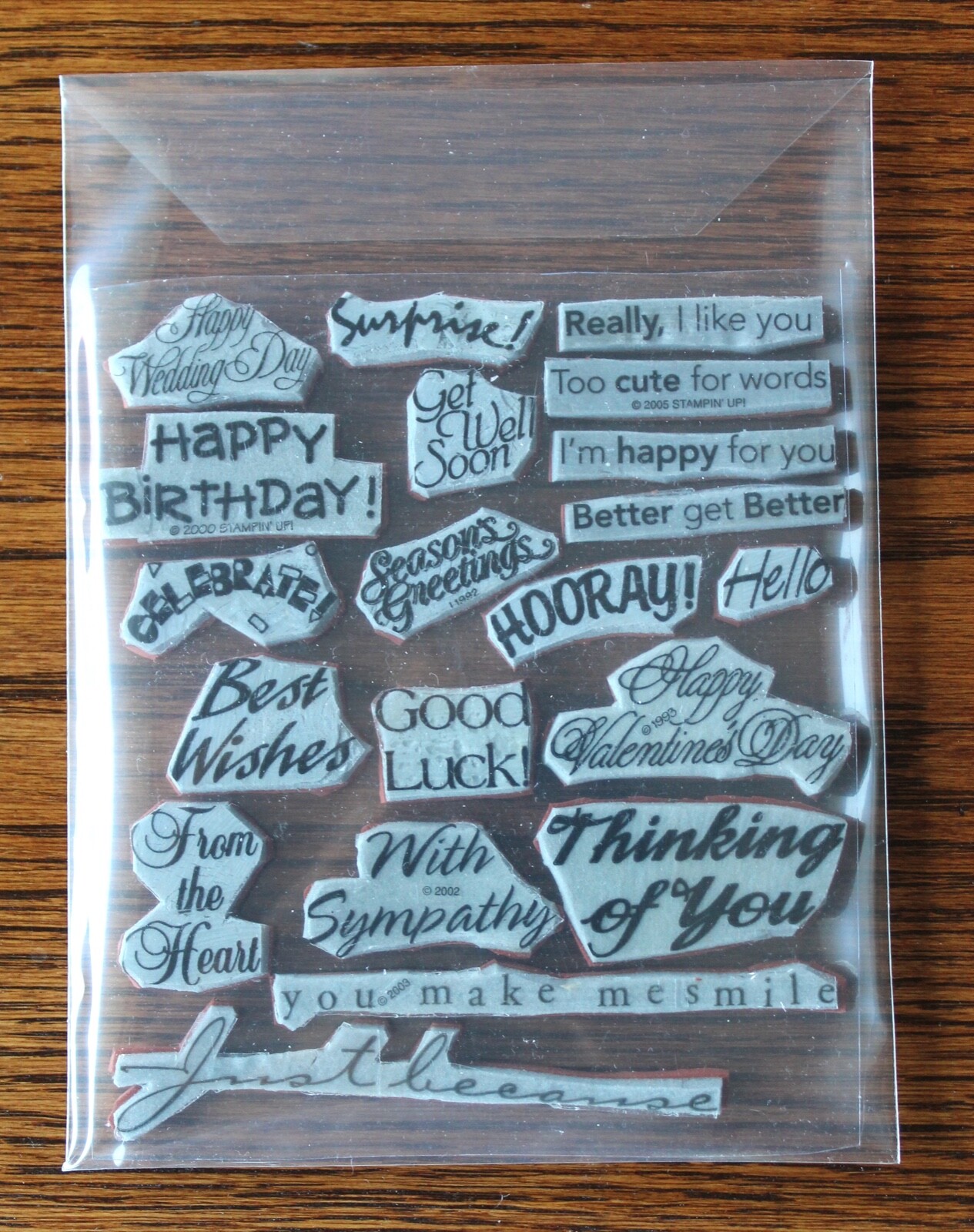 STAMPIN’ UP! Greeting Sentiment Stamps Mixed Sets 30 piece Cling Mount ...