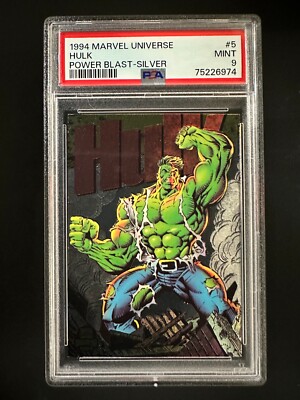 1994 Marvel Universe #5 - Hulk - Power Blast SILVER - PSA 9 | eBay