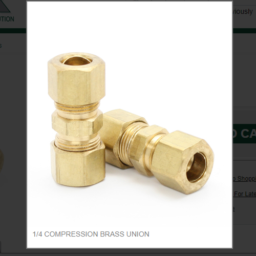 1/4 COMPRESSION BRASS UNION # 62-4, (1) One | eBay