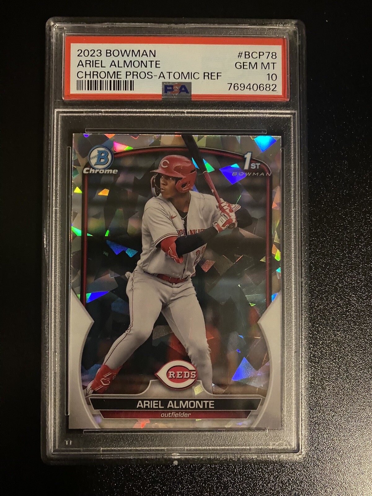 2023 Bowman Chrome Ariel Almonte Atomic Refractor #BCP-78 PSA 10 Reds ...