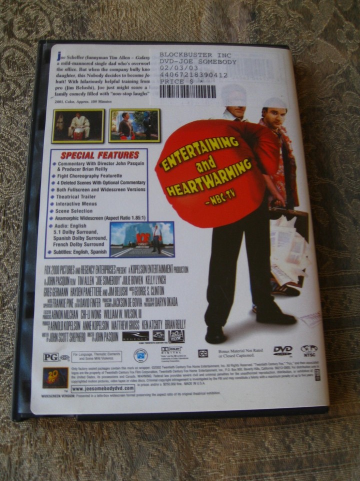 Joe Somebody - DVD | eBay