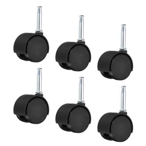 6pack 1.6" Swivel Stem Casters Nylon 360 Degree Insert Swivel Stem ...