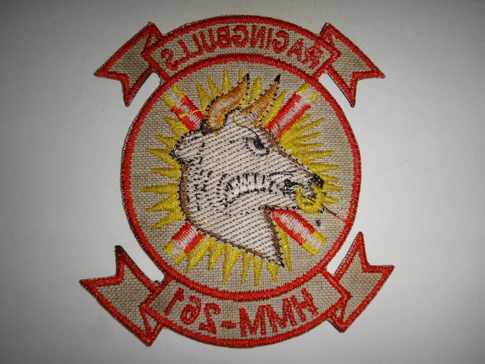 Vietnam War Patch USMC Marine HMM-261 RAGING BULLS | eBay
