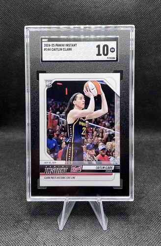 Caitlin Clark Rookie Card #144 SGC 10 2024-25 Panini Instant WNBA RC ...