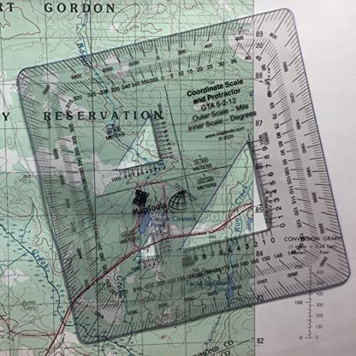 Military Style Coordinate Scale Map Tools Metric Based Systems 1 Ounces ...
