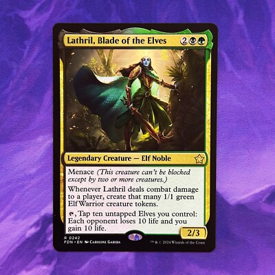 Lathril, Blade of Elves 0242 FDN Foundations MTG Commander Magic the ...