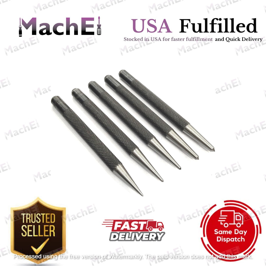 MachEl Precision Round Head Centre Punches – Set of 5 Hand Tools. | eBay