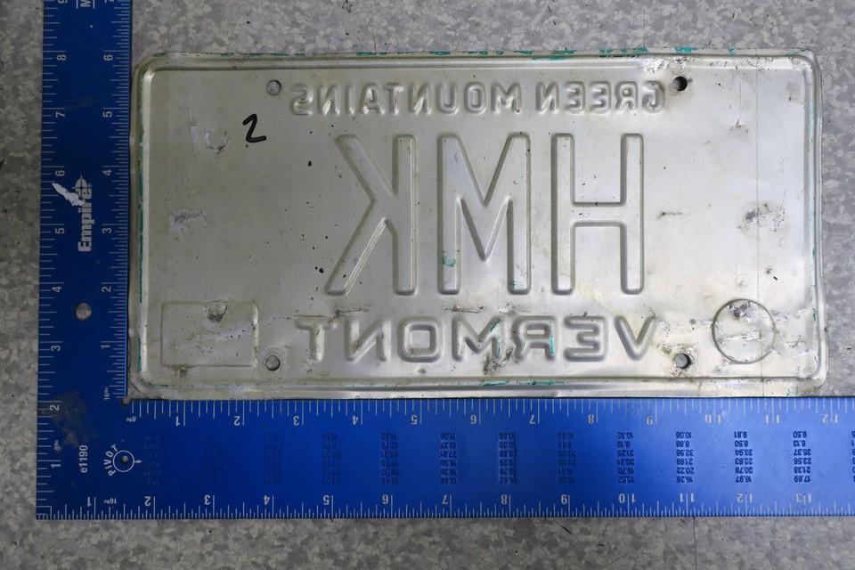 Vermont Vanity License Plate Tag VT 1989 89 Initials HMK H M K #2 | eBay