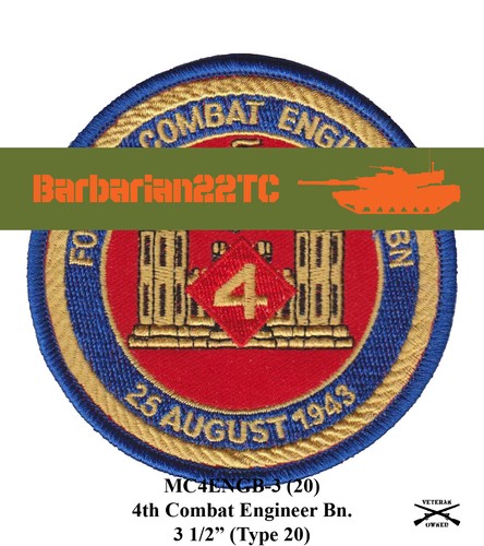 1st 2nd 3rd 4th 6th 7th 8th 9th Engineer Battalion Patches (Marine ...