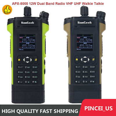 HAMGEEK APX-8000 12W Dual Band Radio Transceiver Walkie Talkie Kit Dual ...
