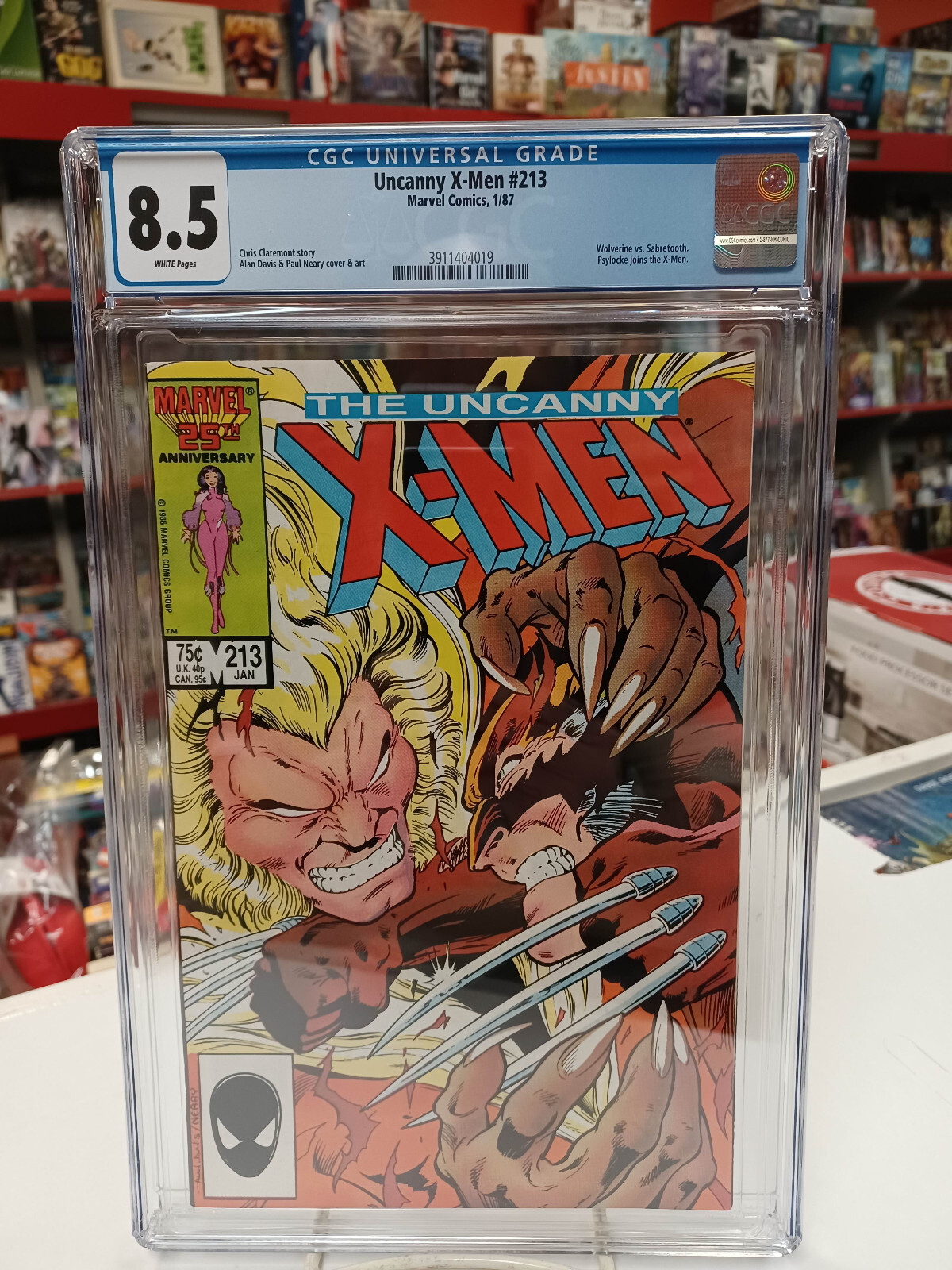 UNCANNY X-MEN #213 CGC Graded 8.5 ~ White Pages | eBay